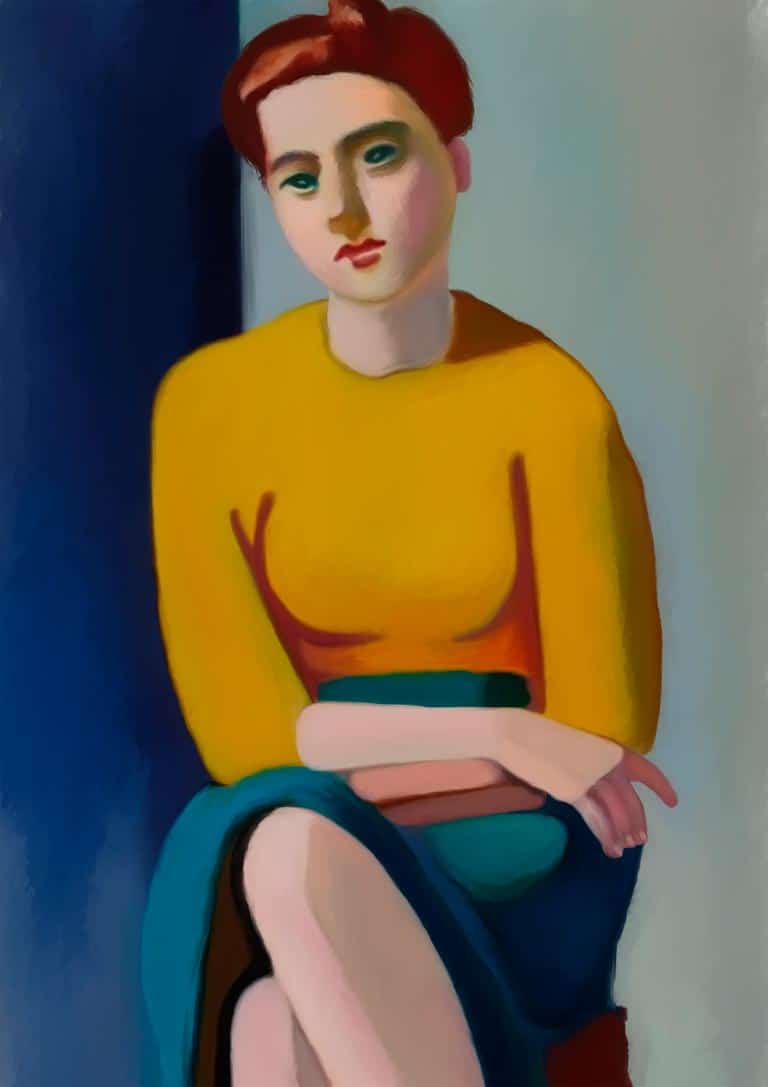 Vilhelm Lundstrøm - Kunstplakat Portræt af Hanne – ARTSY FARTSY®