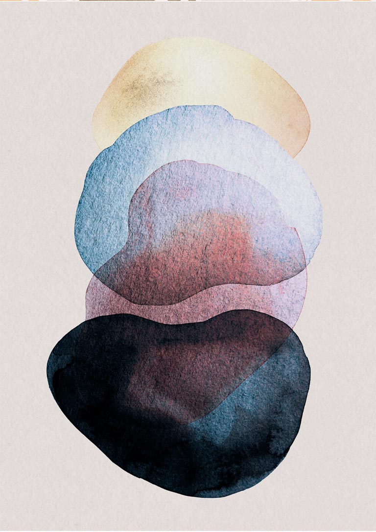 Watercolor Shapes poster brings a modern artistic touch to your space – ARTSY FARTSY®
