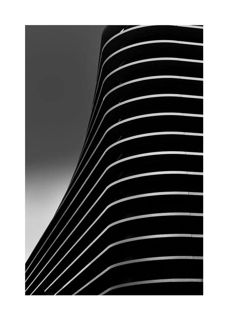 Shaped lines on black poster adds modern sophistication to any room ...