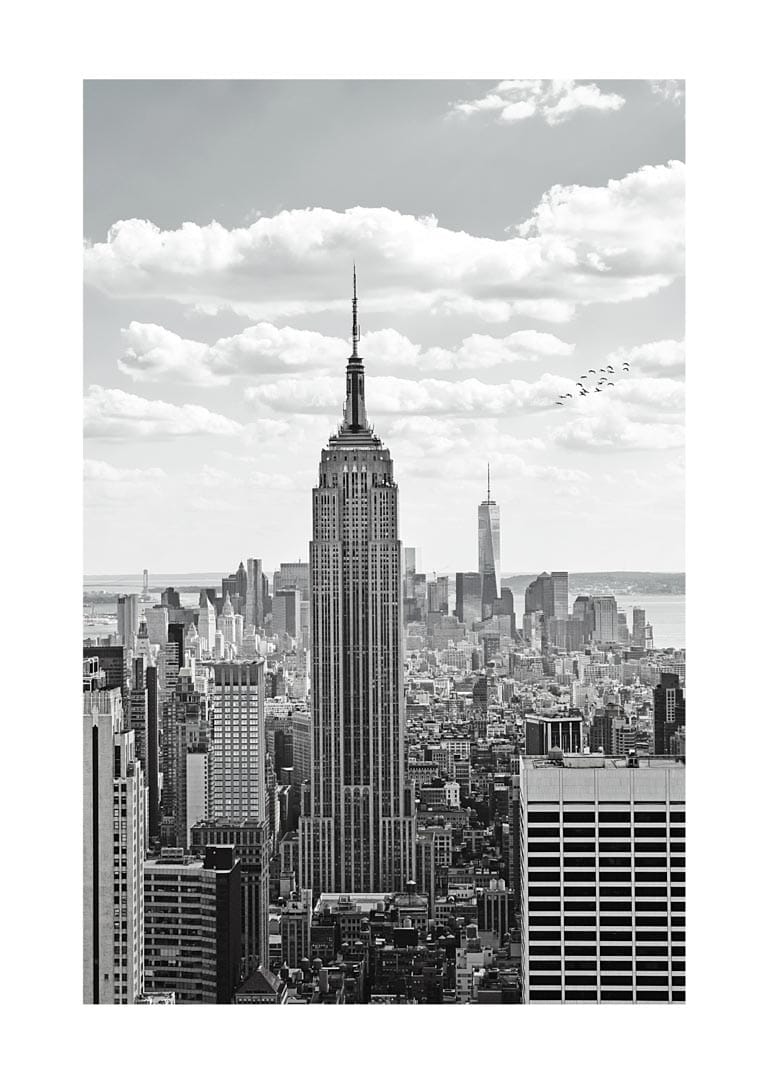 Empire state poster featuring a stunning city skyline view – ARTSY FARTSY®