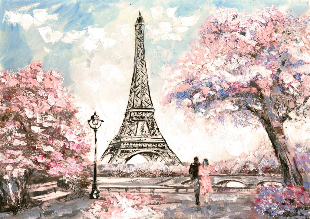 Love in Paris Plakat Poster Features Romantic Eiffel Tower Scene ...