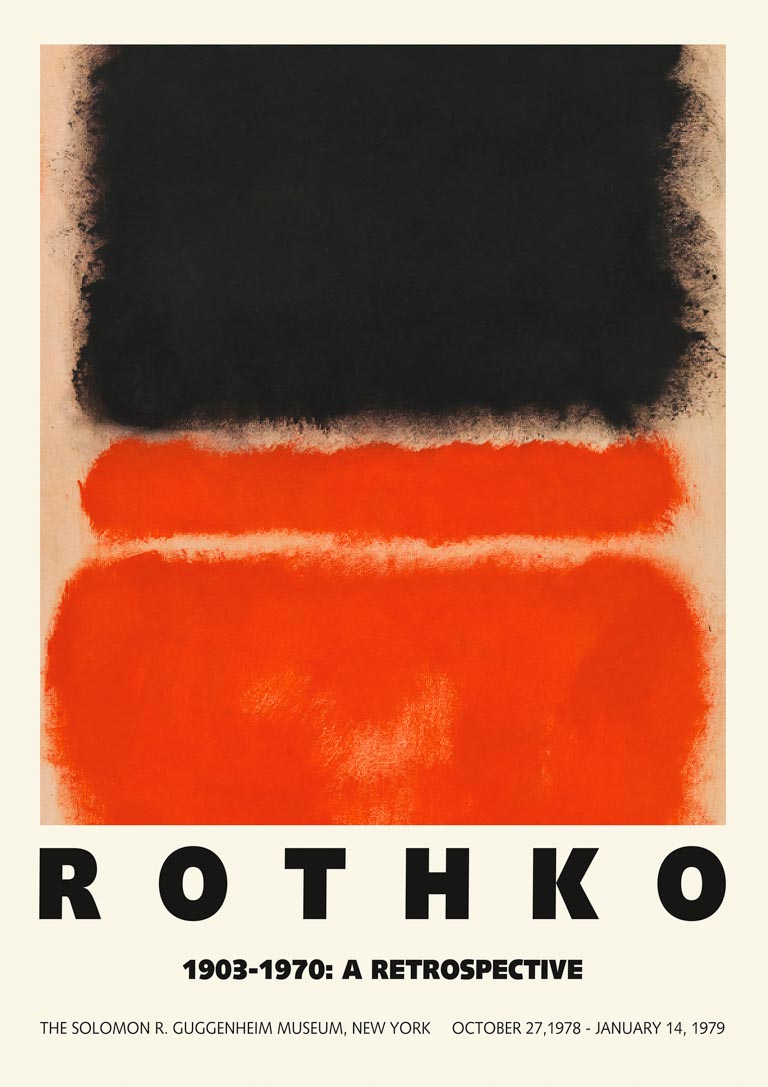 Experience Artistry with A Retrospective Mark Rothko Poster – ARTSY FARTSY®