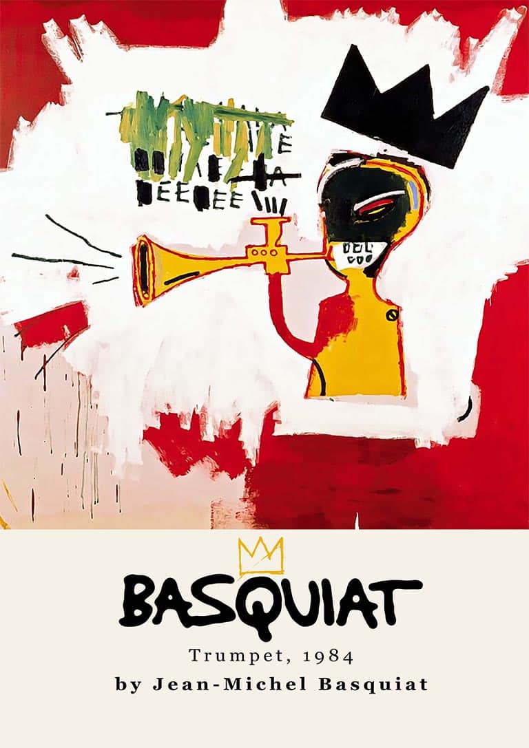 Trumpet by Jean Michel Basquiat Art Poster for Contemporary Spaces ...