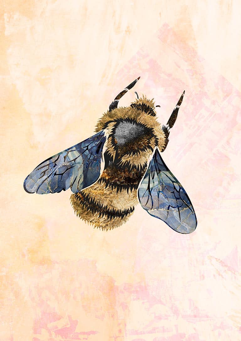 Rustic bee poster adds charm and nature inspired elegance to your space ...