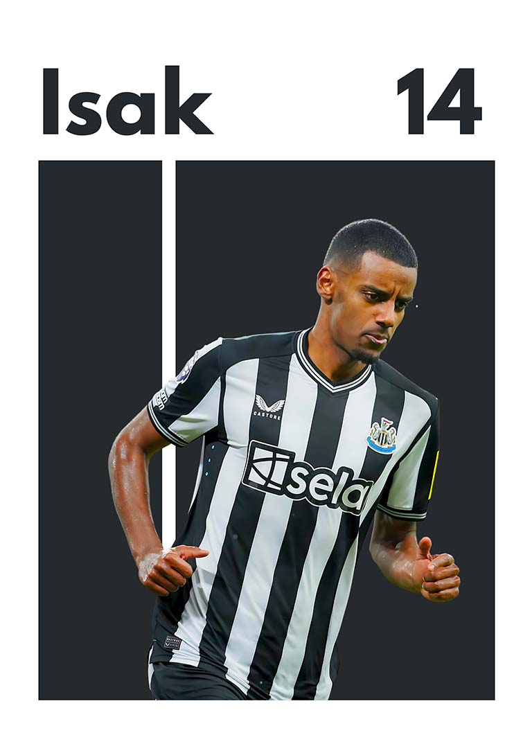 Celebrate style with the Alexander Isak Football Poster – ARTSY FARTSY®