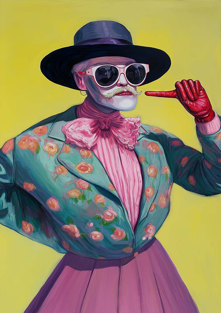 I Point My Finger Martin Zen Art Poster Exudes Distinctive Elegance ...