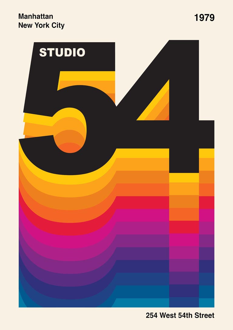 Studio 54 Retro Art Print Celebrates Iconic Nightlife – ARTSY FARTSY®