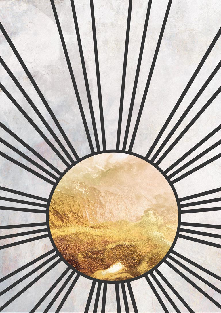 Black Gold Mid Sun Art Poster by Sarah Manovski – ARTSY FARTSY®
